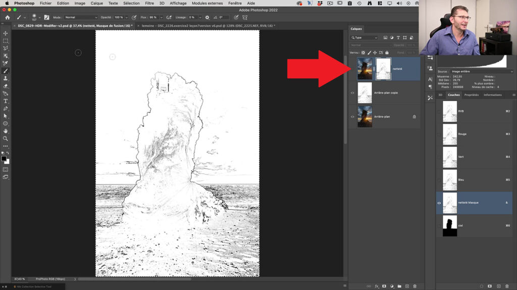 Le masque de contours dans Photoshop