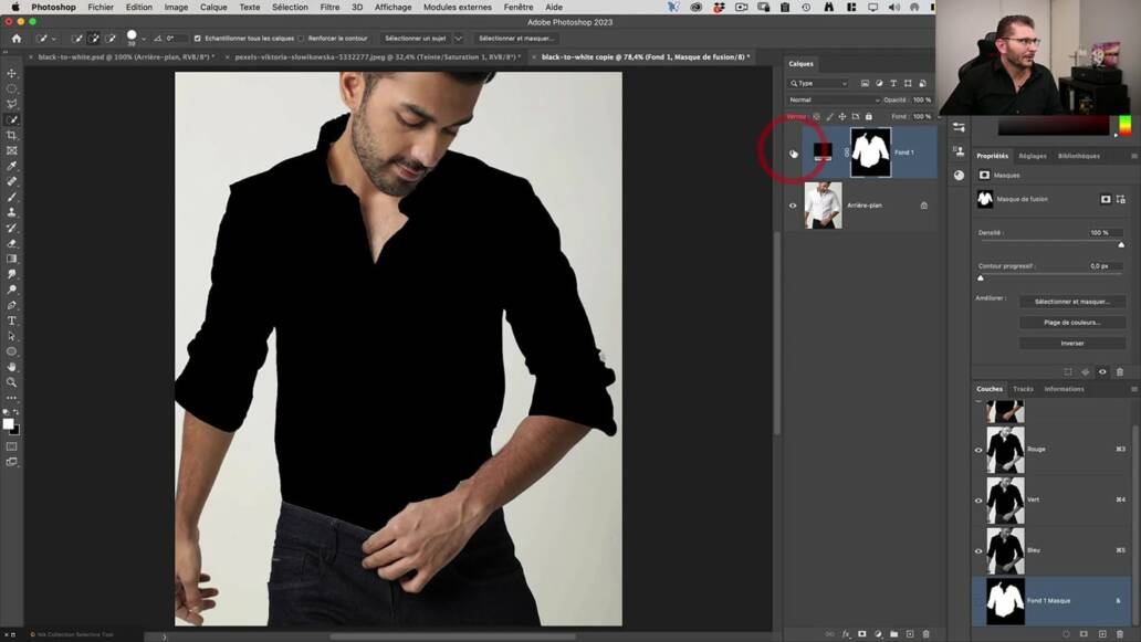 Comment changer le blanc en noir dans Photoshop