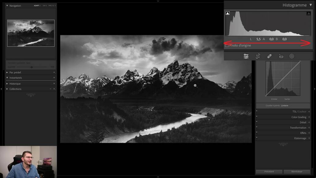 Créer un paysage en NOIR et BLANC à la manière d'Ansel ADAMS